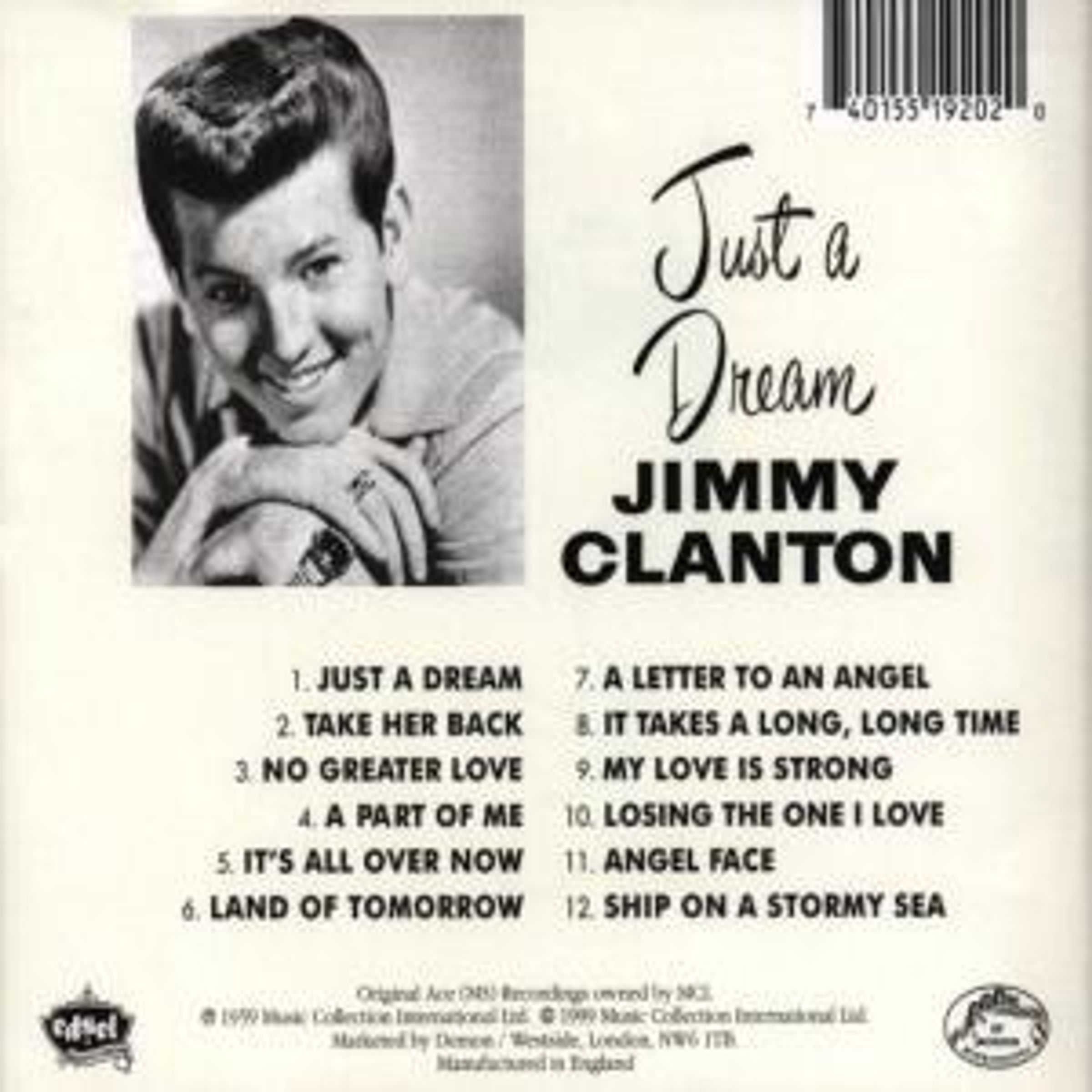 Jimmy Clanton Just A Dream Cd Jpcde 8005